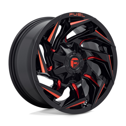 Fuel D755 Reaction Gloss Black Milled With Red Tint Wheels: 20x10 ...