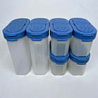 6 Tupperware Modular Mates Spice Containers Shakers Light Blue Lids 1c ...