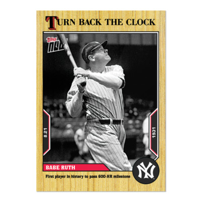 2022 T Back the Clock - 144 - Babe Ruth hits 60th HR - Free Shipping ...