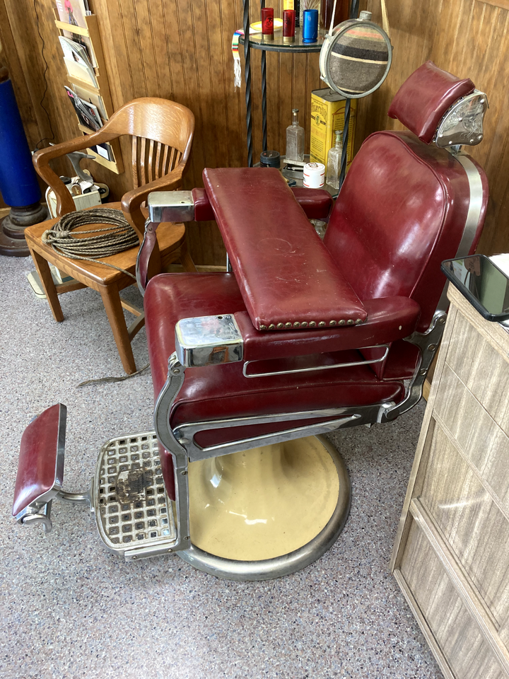 Antique Original Condition EMIL J. PAIDAR Co, Barber Chair Circa 1940's ...