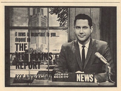 1966 TV NEWS AD ~ MEL MAINS REPORT ~ KOLN in LINCOLN,NEBRASKA ...