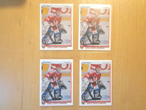 1990 91 Upper Deck Felix Potvin Rookie Card #458 (4) NICE CARDS | eBay