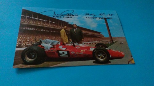 CAR RACING POSTCARD MARIO ANDRETTI & ANTHONY GRANATELLI carte postale ...