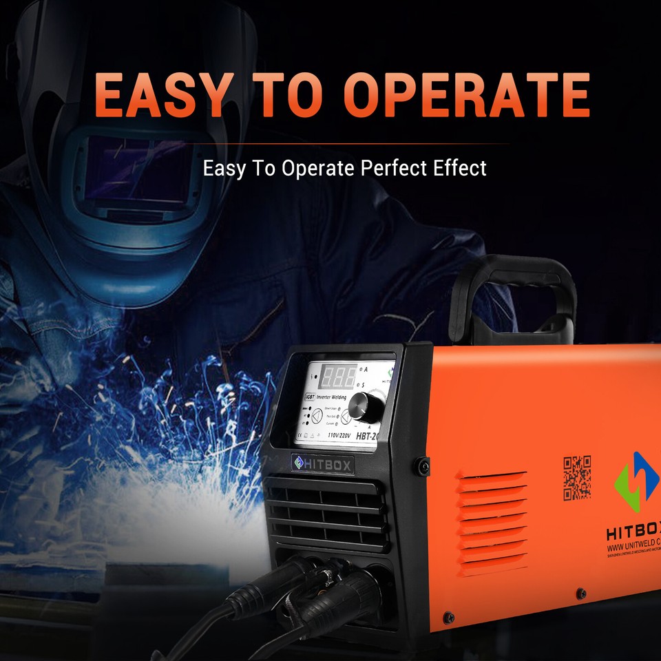 HITBOX TIG Welder 220V 200Amp Inverter MMA/STICK HF TIG Welding Machine ...