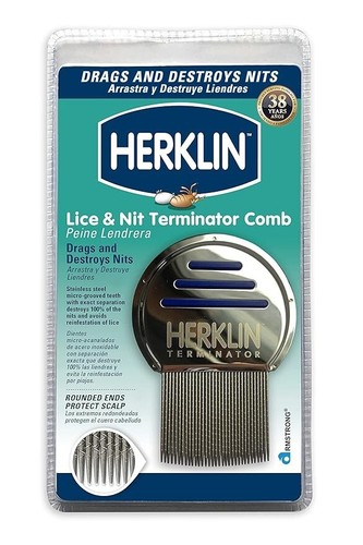 Terminator Lice and Nit Removal Comb, Professional Grade Stainless ...