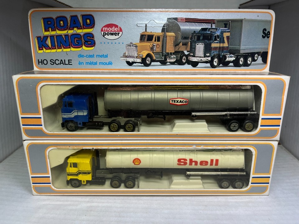 LOT of 2 HO 1/87 MACK CRUISELINER TRUCKS & TANKER TRAILERS TEXACO SHELL ...