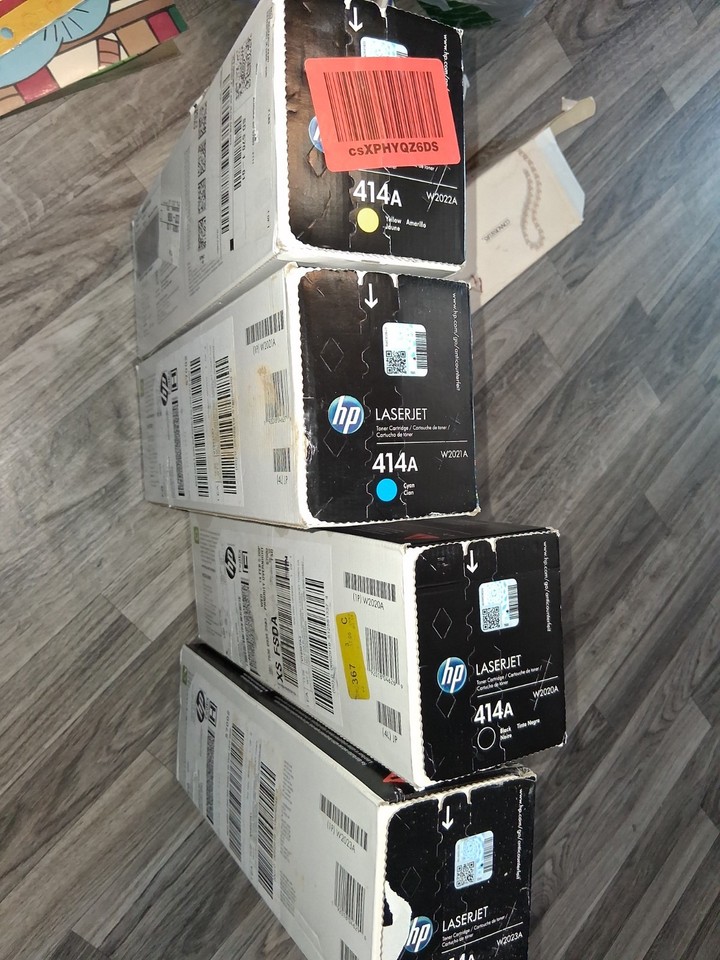 HP Laserjet 414A toner cartridge Lot 4 Black, Cyan, Magenta, Yellow new ...