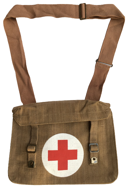 WWI Vintage Soviet Military Medical Shoulder Messenger Bag Khaki Canvas ...