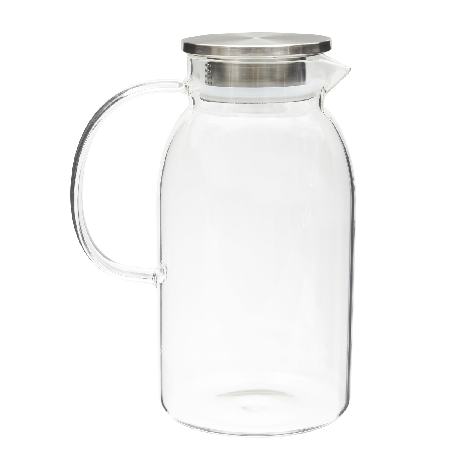 68 Oz / 2 Liter Glass Pitcher with Lid and Spout - Carafe for Water ...