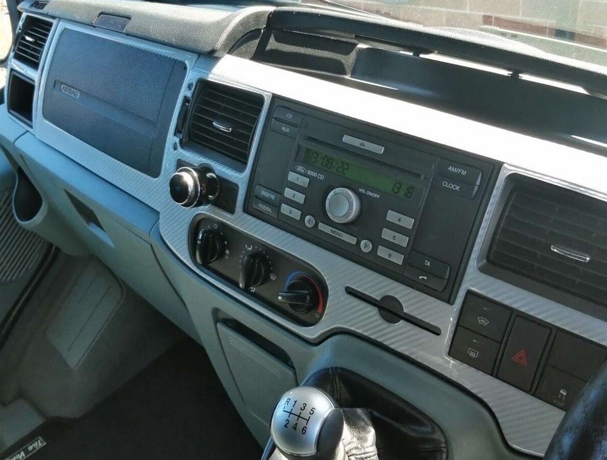 Ford Transit MK7 2006-2014 - Silver Carbon - Walnut Wood - Gloss Black ...