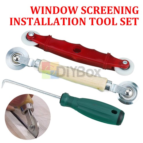 Window Screen Installation Tools Set Wooden Handle Metal Wheel ...
