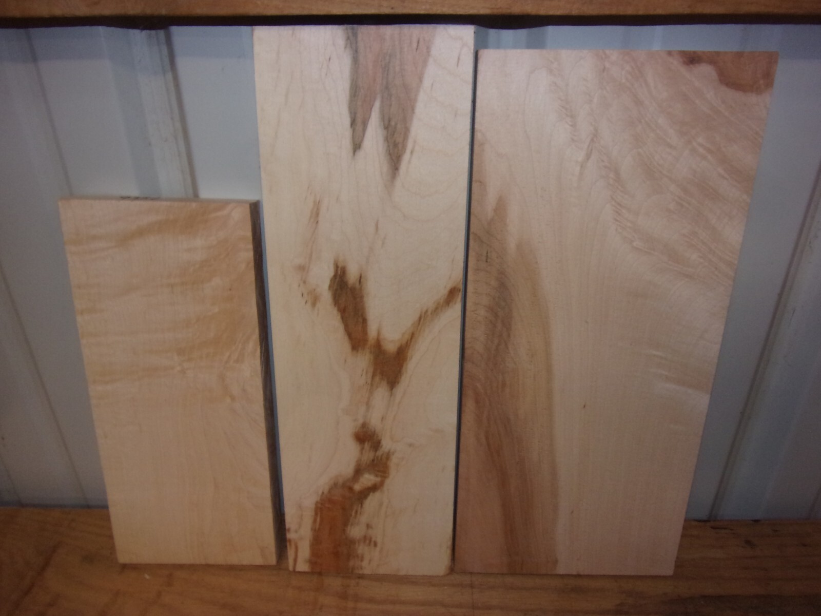 3 PC HARD SUGAR MAPLE LUMBER WOOD KILN DRIED BOARDS 933L HIGHLY FIGURED ...