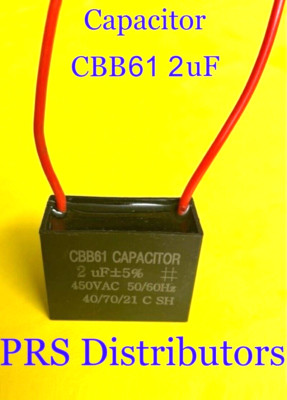 CBB61 2uF 2mF Motor Ceiling Fan Capacitor replacement 2-Wire 450VAC 50/ ...