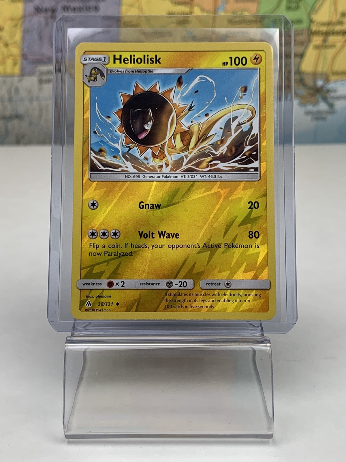 SHIPS SAME DAY Pokemon Card Heliolisk 38/131 Reverse Holo Stage 1 ...