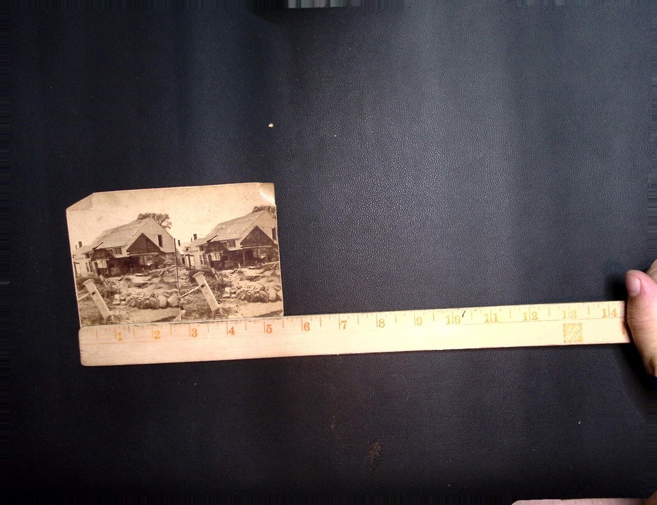 Wrecked House Damage Double Picture | eBay