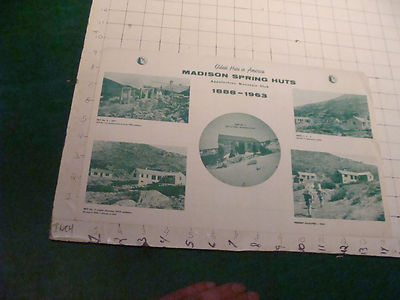 MADISON SPRING HUTS 1888-1963 olds huts APPALACHIAN MOUNTAIN CLUB ...