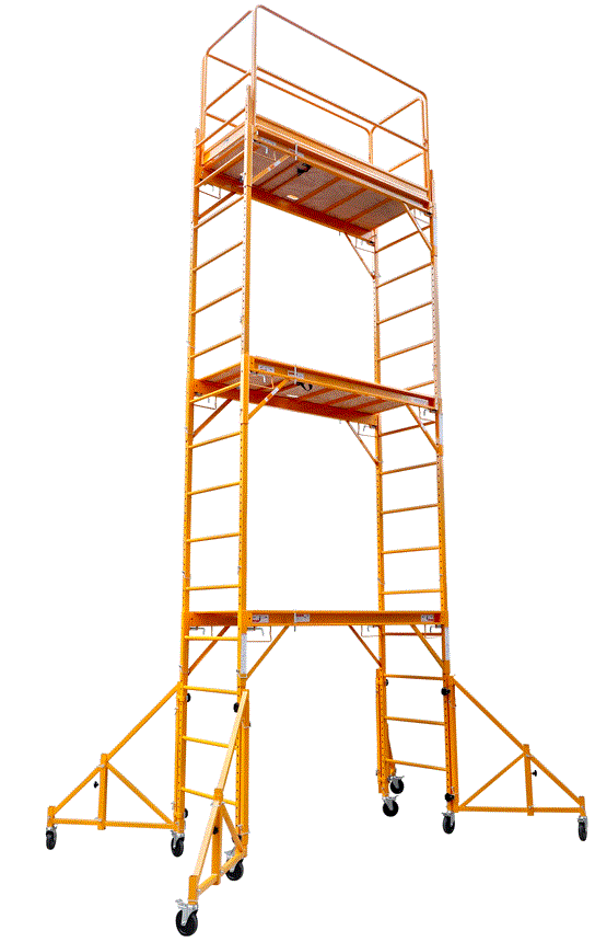 18 Ft Scaffolding Tower w/ Hatch Platform 1000 Lbs. Capacity W/ 36 ...
