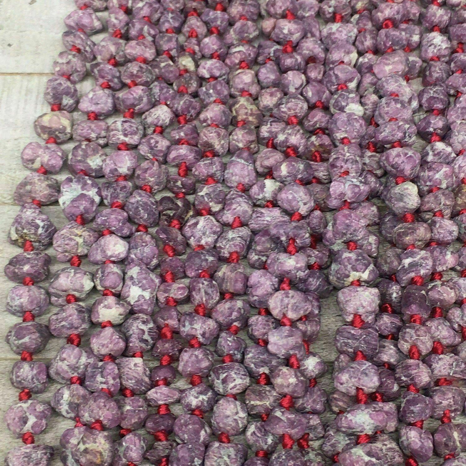 1 strand, 7mm-17mm, Raw Rough Natural Ruby Corundum Beads Strands ...