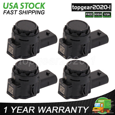 4x Bumper Parking Sensor Black 39215468 For GMC Cadillac Buick 84575193 ...