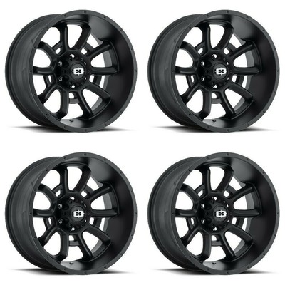 Set 4 20" Vision Off-Road 415 Bomb Satin Black Wheels 20x10 8x180 Rims ...