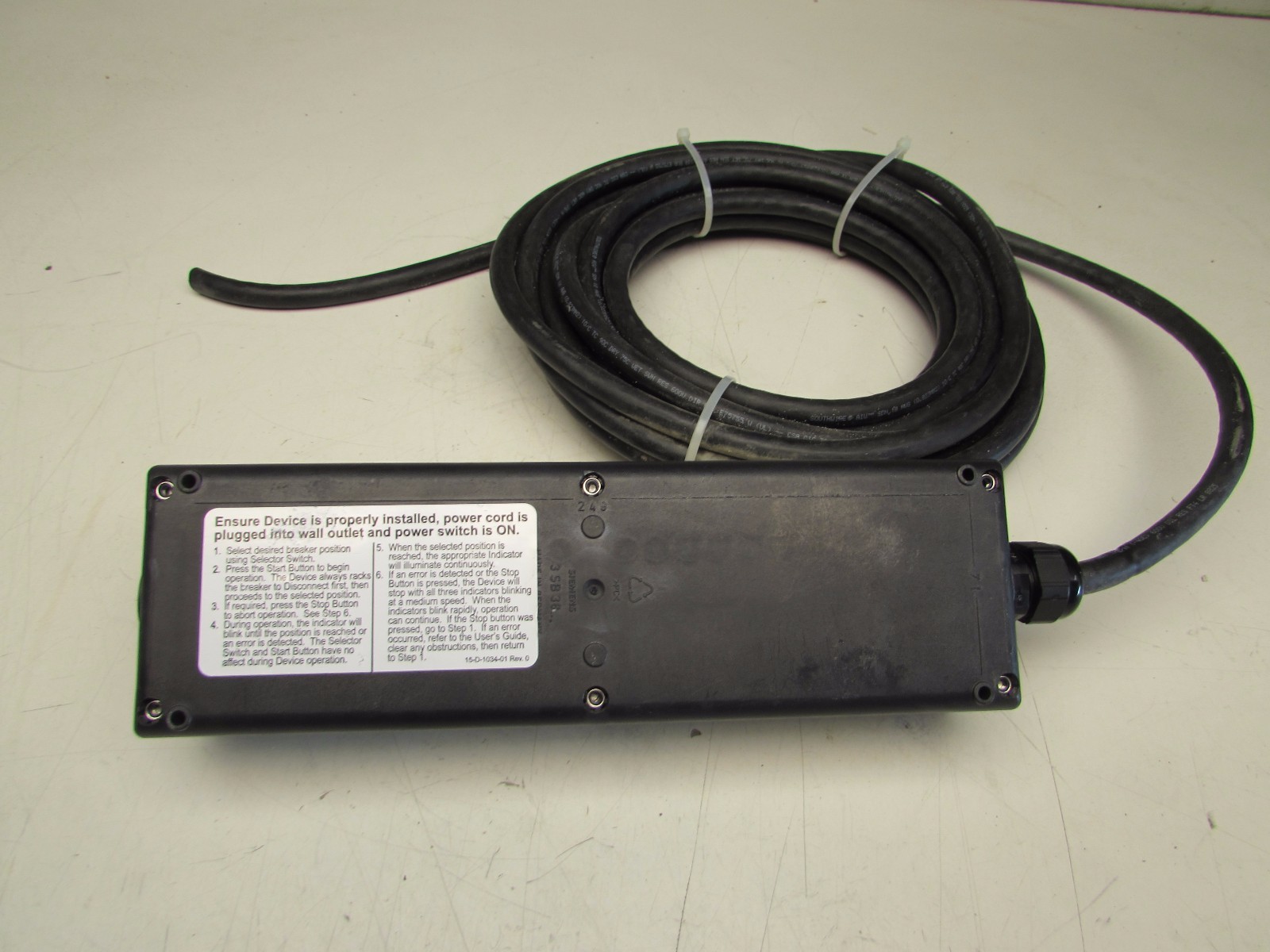 SIEMENS REMOTE PENDANT FOR REMOTE BREAKER RACKING DEVICE (RBRD) NICE ...