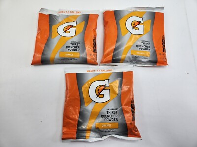 (3) Gatorade Powder Bag's Orange 21oz Each 3lb15oz total Each bag makes ...