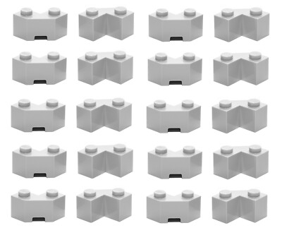 LEGO bricks FACET modified 2x2 (pack of x20) # Light Grey wall castle ...