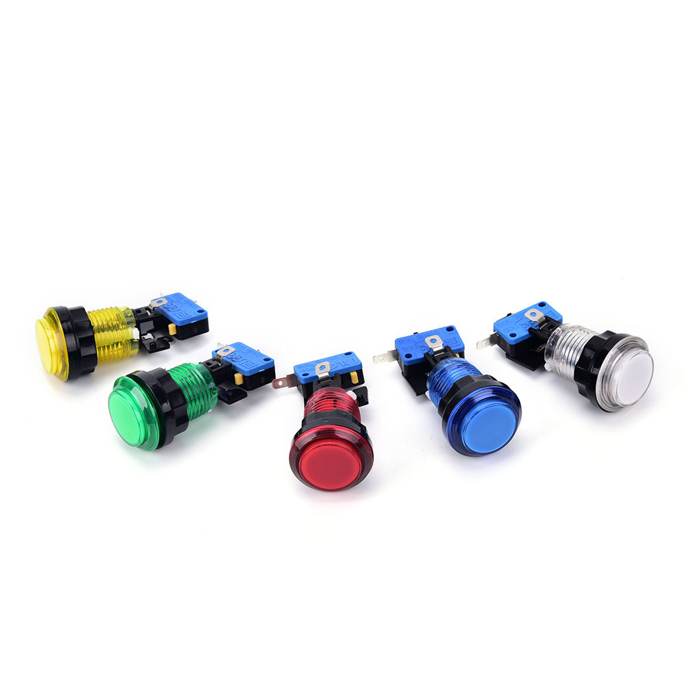 1pc round lit illuminated arcade video game push button switch LED ...
