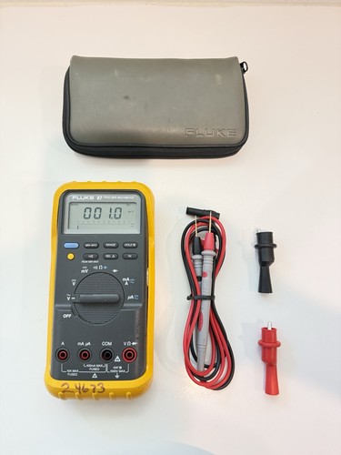 FLUKE 87 TRUE RMS MULTIMETER W/LEADS & CLIPS - SHIPS FAST | eBay