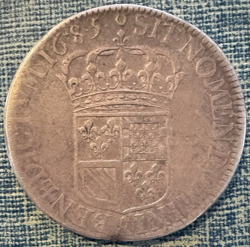 France 1685-A Ecu of Flanders - Louis XIV Thaler-sized Silver Coin | eBay