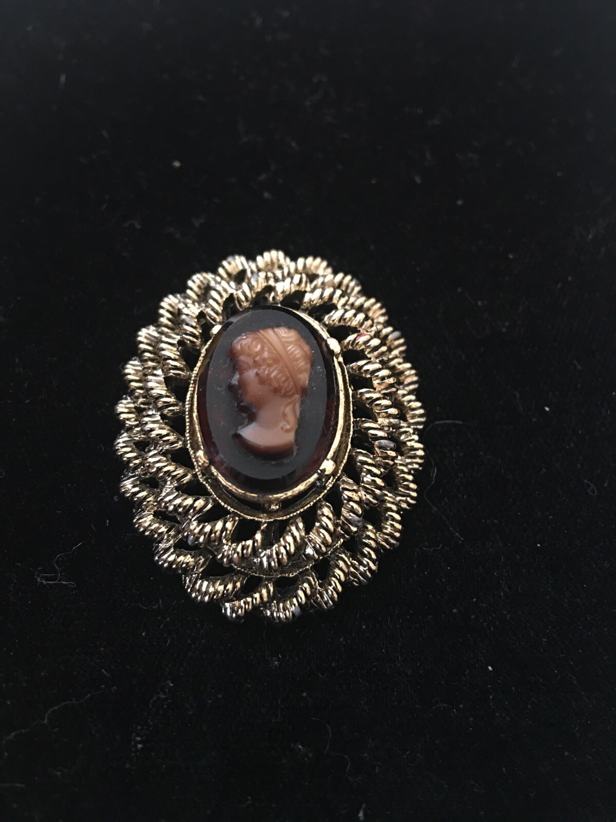 Stunning Tiered Vintage Intaglio Cameo Pin Pendant by GERRY'S | eBay