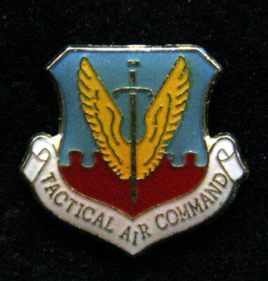 TACTICAL AIR COMMAND BADGE PIN UP US AIR FORCE TIE TAC AFB WING GROUP ...