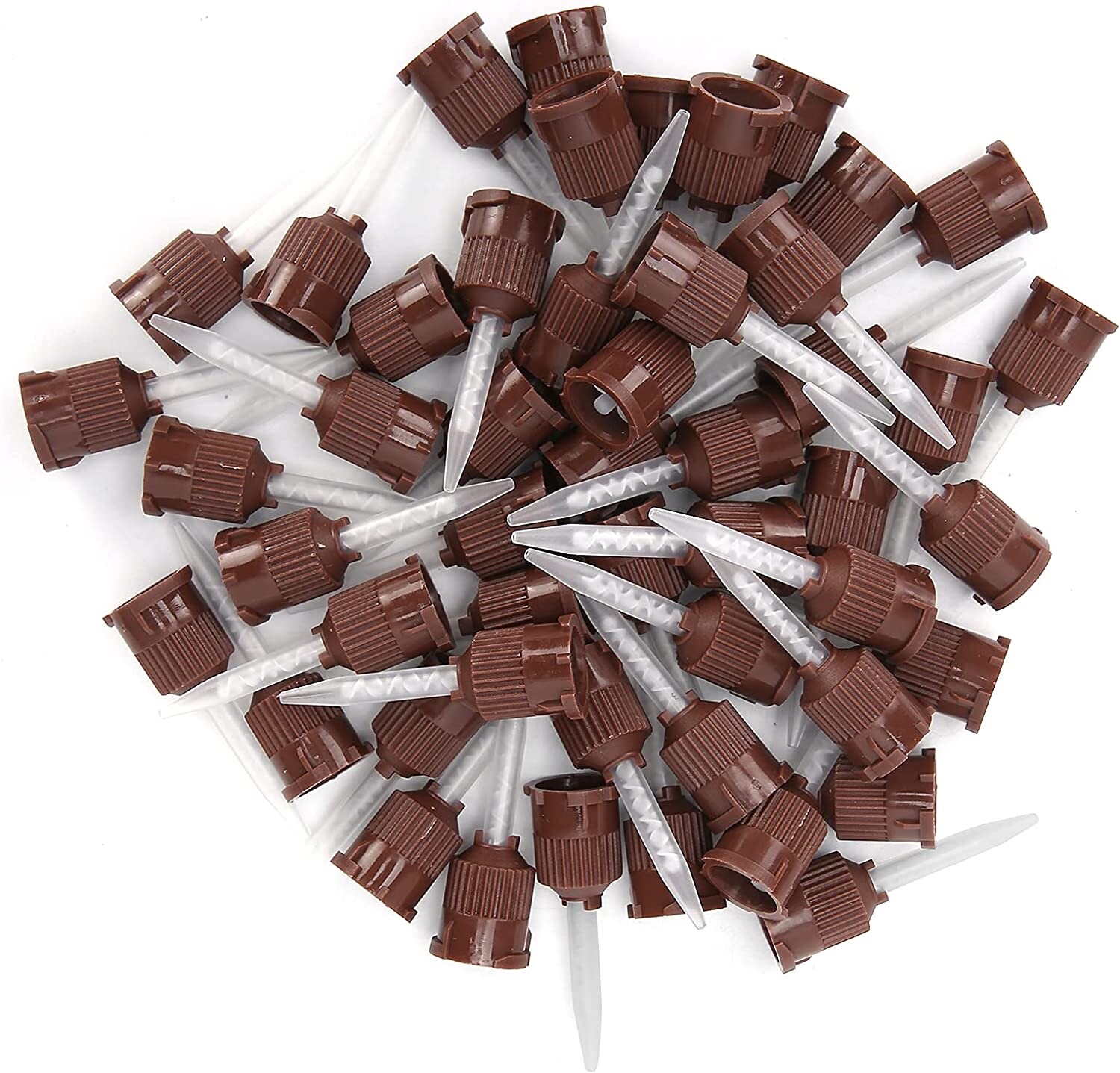 Dental Brown Short Temporary Cement HP Mixing Tips Impression (50/Pack ...