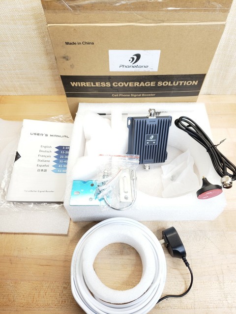 Phonetone Cell Phone Signal Booster An-l65av Boost 4g LTE Data 65db ...