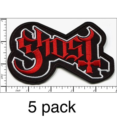 5 Pk Embroidered Iron on patches Ghost BC ROCK METAL BAND | eBay