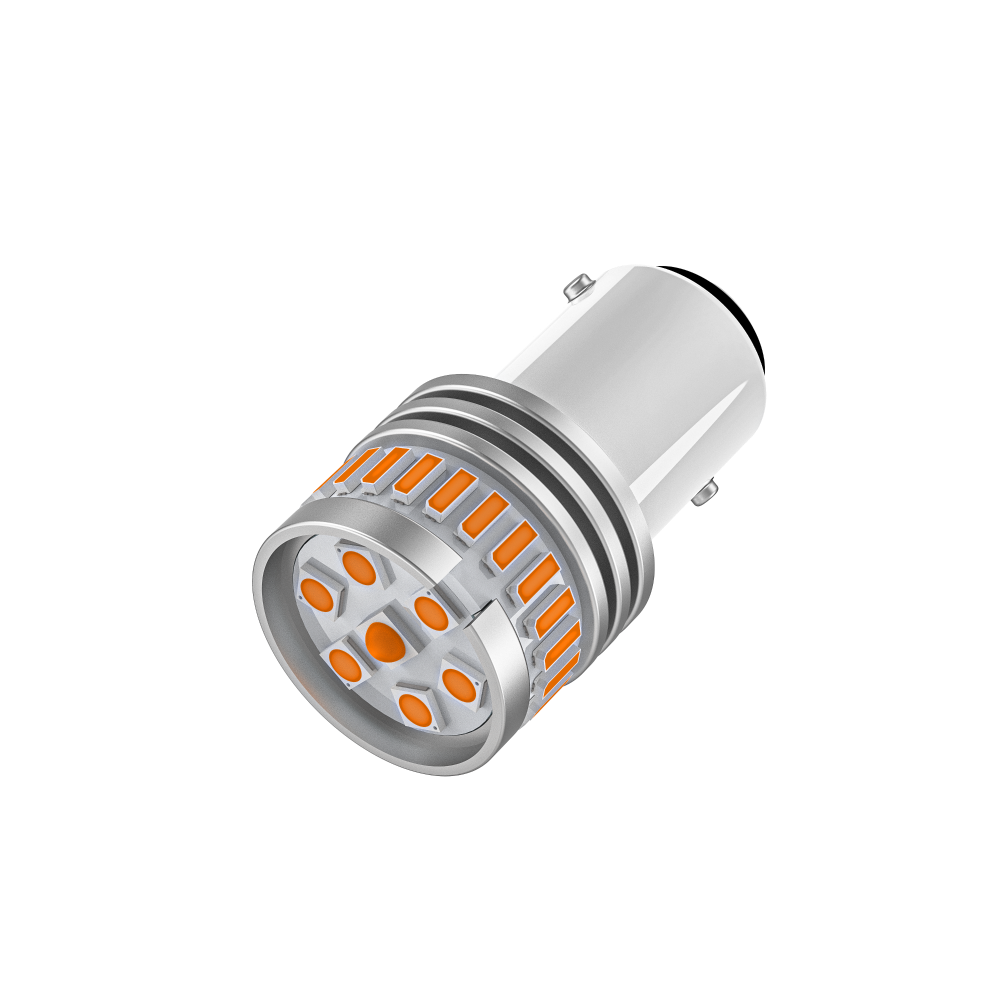 AUXBEAM LED Brake Stop Tail Light Bulbs 1157 7528 2057 3500K Amber ...