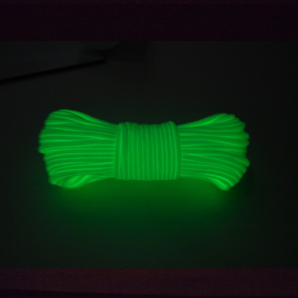Glow in the Dark Paracord - 21 Strand 550 Luminous Paracord Parachute ...