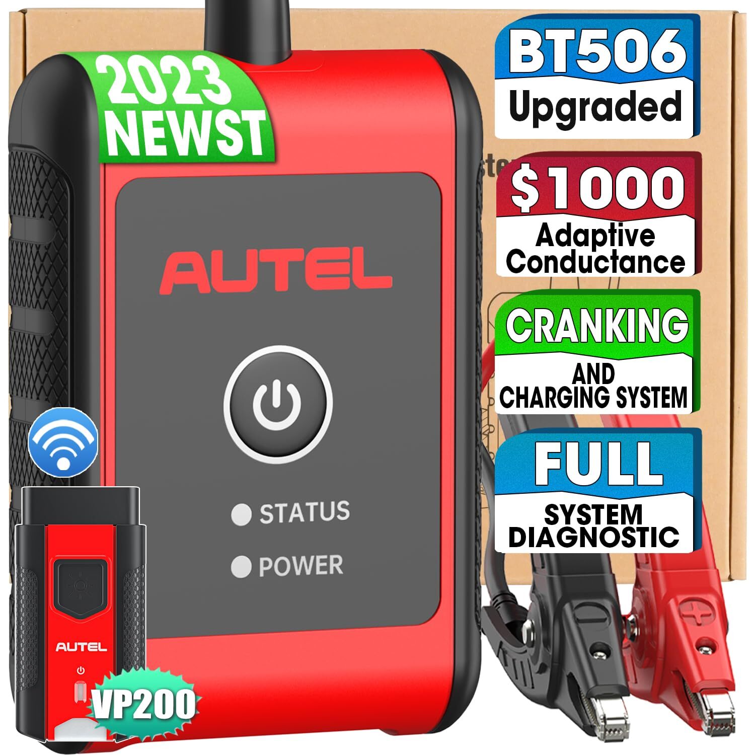 Autel MaxiBAS BT508 Battery Tester Cranking & Charging Systems Analyzer ...