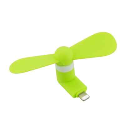 Portable Mini Fan Green 3-PACK for Lightning input - Compatible with ...