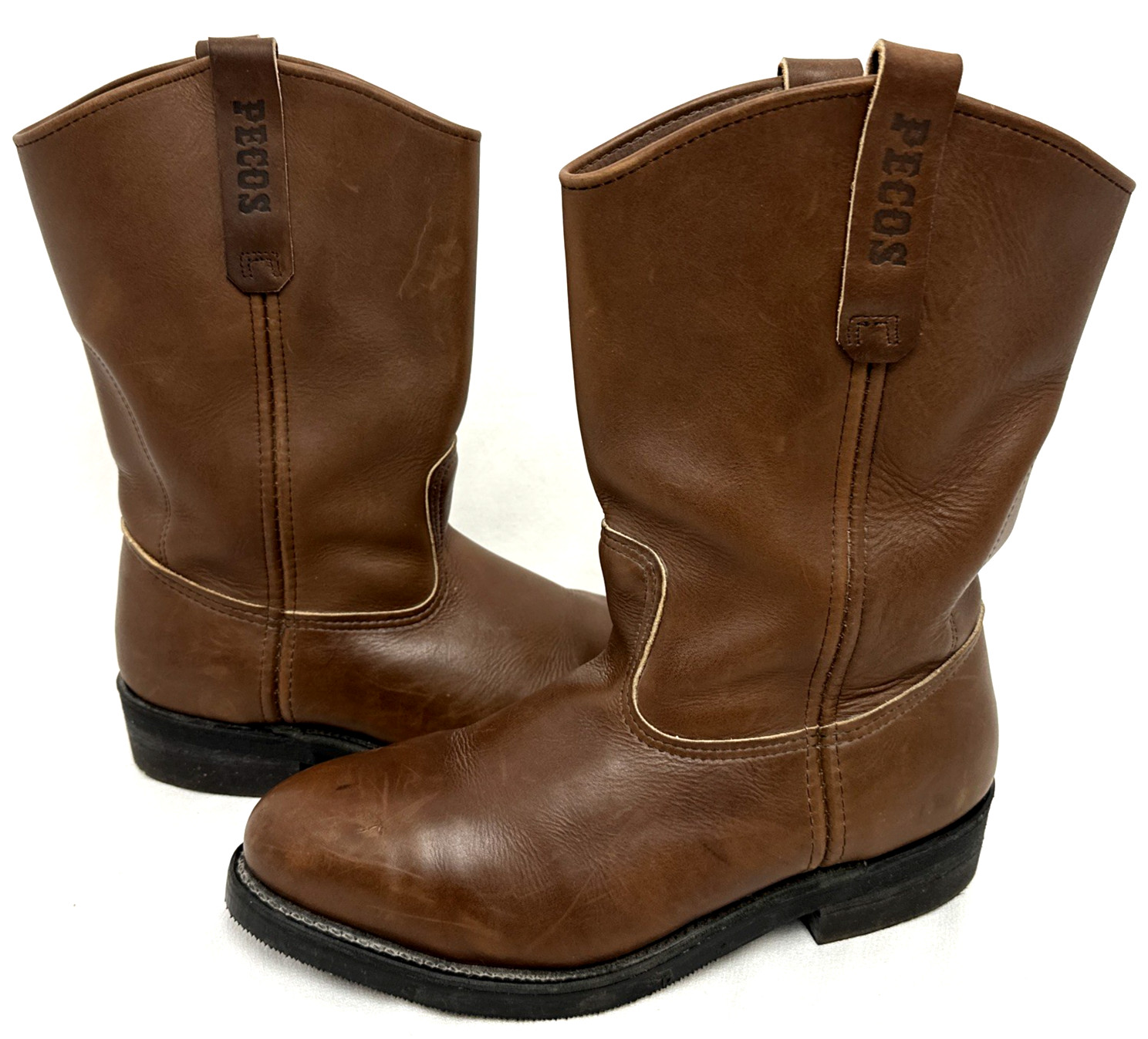 Red Wing 2214 Vibram Bottoms Pecos Steel Toe Brown Le… - Gem