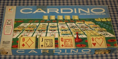 Vintage 1970 Milton Bradley Cardino Exciting Card Tile Strategy Game ...