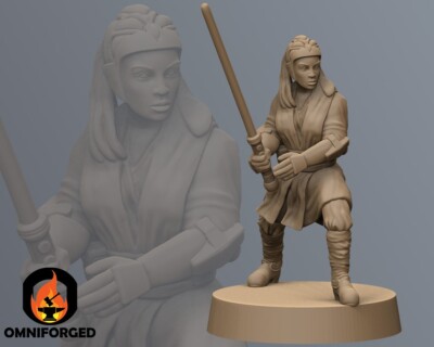 Star Wars Legion Jedi Master Adi Gallia Miniature 3D Printed Resin Mini ...