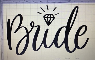 "Bride" Wedding/Marriage Vinyl Sticker (More Colors Available) | eBay