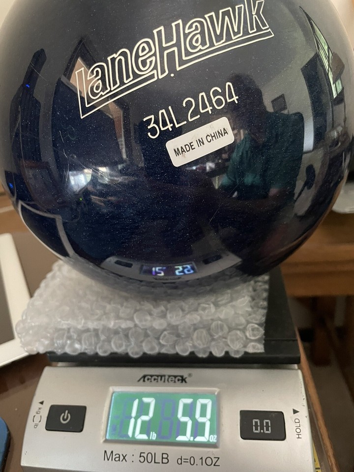 LaneHawk Bowling Ball 12.59 Pounds UNDRILLED Beautiful Blue | eBay