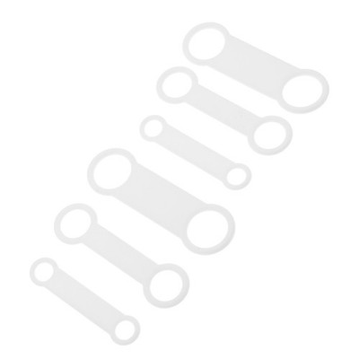 6 Pcs Pet Dog Tag Belt Silicone Tags for Harness Elastic Band Engraving ...