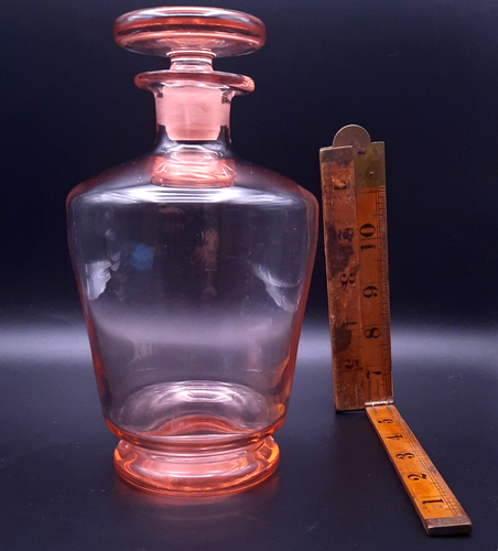 Blenko type Glass Decanter Tangerine Flat Top Stopper Art Nouveau | eBay UK