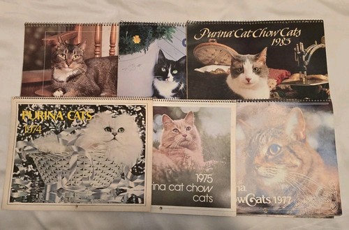 Vintage Purina Cat Chow 7 Calendars Lot 1980s & 90s | eBay
