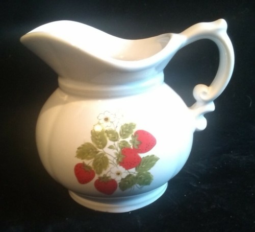 mccoy strawberry pitcher pottery ceramic makers mark excellent ...