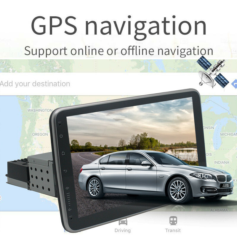 10.1" Android RAM 1GB 16GB Car GPS Multimedia Player Rotatable Screen ...
