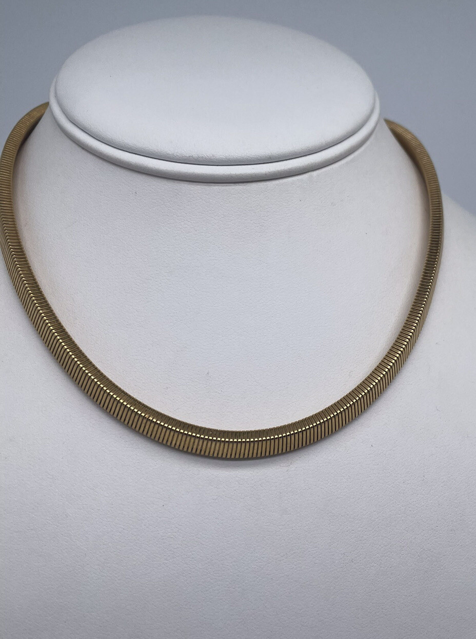 Napier 16 Inch Gold Tone Herringbone Chain Necklace - Gem